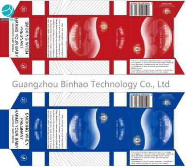 Cina Pacchetto su ordinazione rosso del fumo delle portasigarette della carta blu con progettazione di personalità in vendita