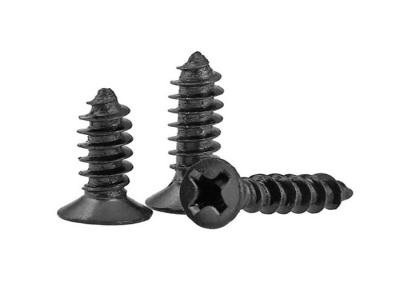 중국 2mm 3mm 탄소 강철 4.8 검은 산화탄소 크로스 Recessed Countersunk CSK 목재 터핑 나사 DIN7997 가구 판매용