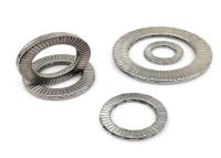 Quality M8 M10 SS316 316L A2 70 Stainless Steel Plain Double Fold Self Locking Washer DIN 25201 for sale