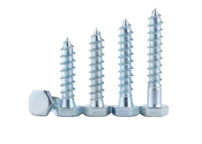 M5 M6 Carbon Steel Hex Head Self Tapping Screw With Half Thread Zinc Plated