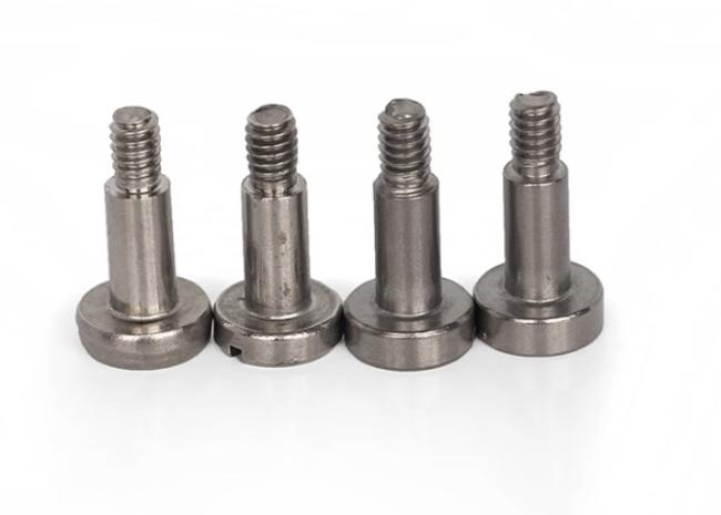 Custom stainless steel shoulder bolt with slot for engineering furniture
