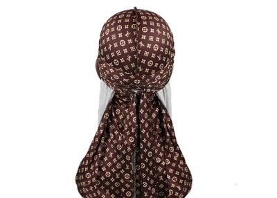 Cina Piccola vendita all'ingrosso serica di seta alla rinfusa del fornitore di Durag del progettista del raso di Brown LV della stampa in vendita
