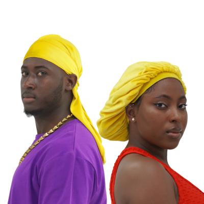 Cina Raso molle Logo Durag Bonnet su ordinazione di seta del velluto in vendita