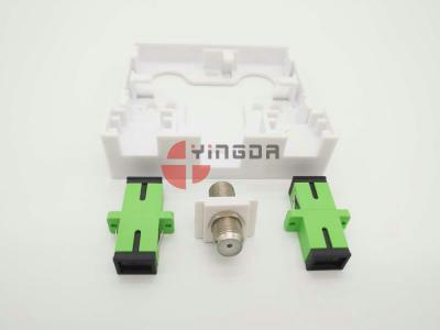 중국 SC 섬유 접합기 광섬유 끝 상자 백색 아BS FTTH를 위한 2개의 항구 소켓 패널 판매용