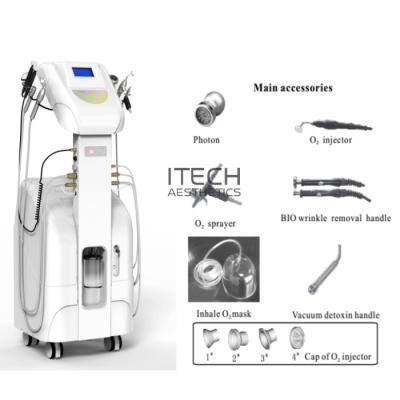 Cina Macchina multifunzionale del Facial dell'ossigeno, sistema della buccia del getto dell'ossigeno per pelle che stringe attrezzatura in vendita