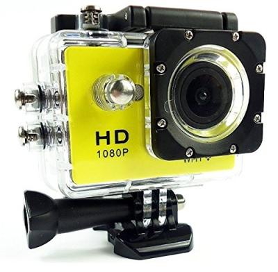 Cina Batteria staccabile impermeabile 900mA di sport HD della macchina fotografica gialla del IP DV in vendita