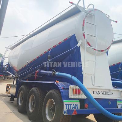 중국 TITAN New 3 Axle 40ton 50ton V Type Dry Powder Cement Bulker Bulk Cement Tanker Trailer 판매용