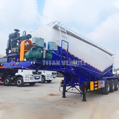 중국 TITAN New 3 Axle 40ton 50ton V Type Dry Powder Cement Bulker Bulk Cement Tanker Trailer 판매용