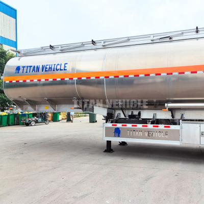 Κίνα TITAN Large Capacity Aluminum Oil Diesel Fuel Tanker Trailer 3 Axle 4 Compartments for Sale προς πώληση