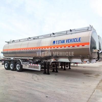 Κίνα TITAN Large Capacity Aluminum Oil Diesel Fuel Tanker Trailer 3 Axle 4 Compartments for Sale προς πώληση