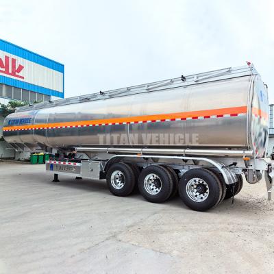 Κίνα TITAN Large Capacity Aluminum Oil Diesel Fuel Tanker Trailer 3 Axle 4 Compartments for Sale προς πώληση