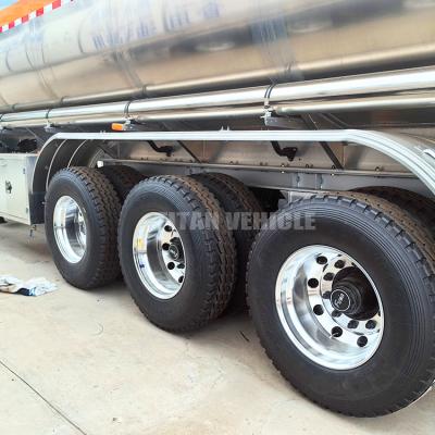 Κίνα TITAN Large Capacity Aluminum Oil Diesel Fuel Tanker Trailer 3 Axle 4 Compartments for Sale προς πώληση