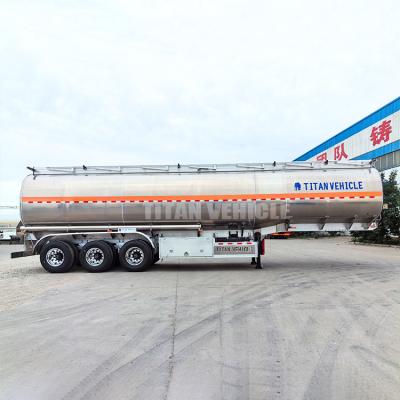 Κίνα TITAN Large Capacity Aluminum Oil Diesel Fuel Tanker Trailer 3 Axle 4 Compartments for Sale προς πώληση