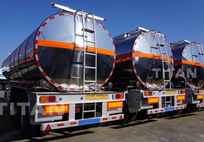 Κίνα TITAN 30000-60000 liters stainless steel oil tanker truck trailers for sale προς πώληση
