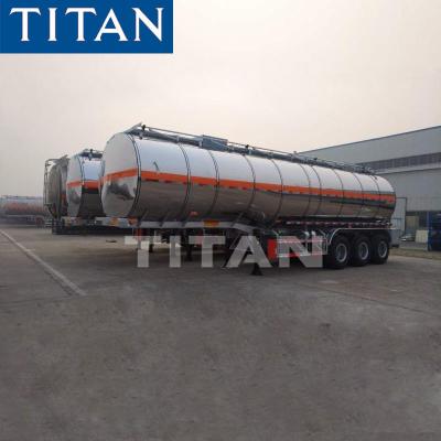Κίνα TITAN 30000-60000 liters stainless steel oil tanker truck trailers for sale προς πώληση