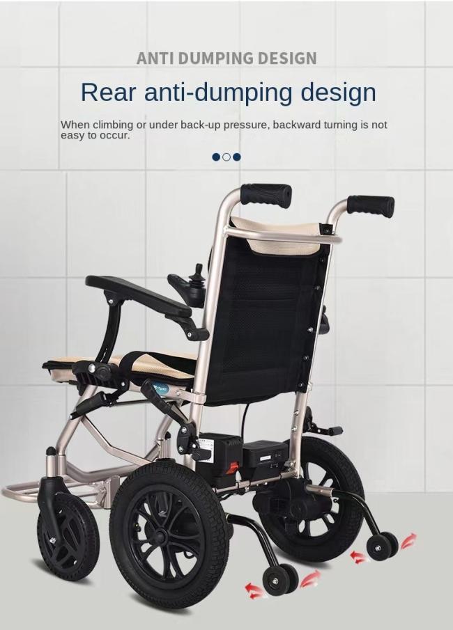 Compact Motorized Electric Wheelchair with Aluminum Frame