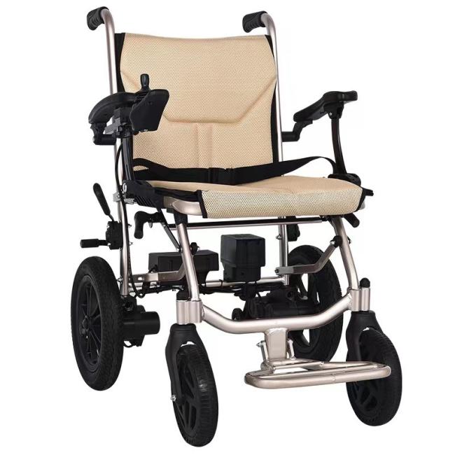 Compact Motorized Electric Wheelchair with Aluminum Frame
