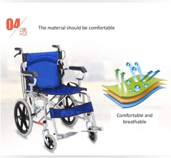 Foldable Aluminium Manual Wheelchair with Best Rear