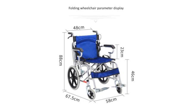 Foldable Aluminium Manual Wheelchair with Best Rear