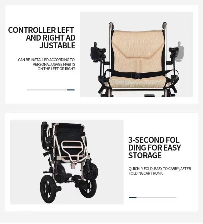 New Design Electric for Disabled Factory Wheelchair Manufacturer Electronic Wheel Chair Medical Use