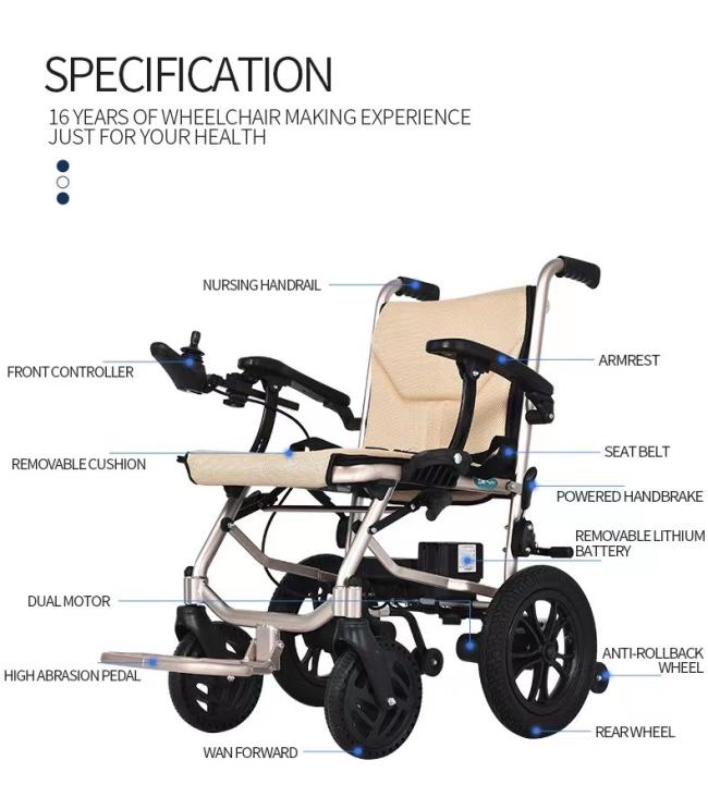 New Design Electric for Disabled Factory Wheelchair Manufacturer Electronic Wheel Chair Medical Use
