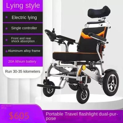 Chine Chaise roulante pliante électrique en alliage d'aluminium pour personnes âgées 201-500W Construction durable à vendre