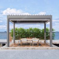 Quality Modern Hand Crank Light Duty Aluminium Pergola , Powder Coated Lightweight Gazebo for sale