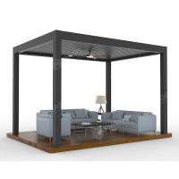 3mx6m Curved Bracket Pergola Aluminum Gazebo With Electric Louvered Roof china 3mx6m Curved Bracket Pergola Aluminum Gazebo With Electric Louvered Roof
