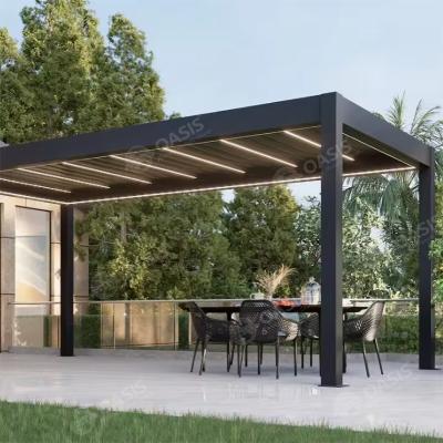Chine Couverture facile pour la cour extérieure Tentes d'usine Événement imperméable à la pluie électrique réglable Pergola en aluminium motorisé pour les manoirs à vendre