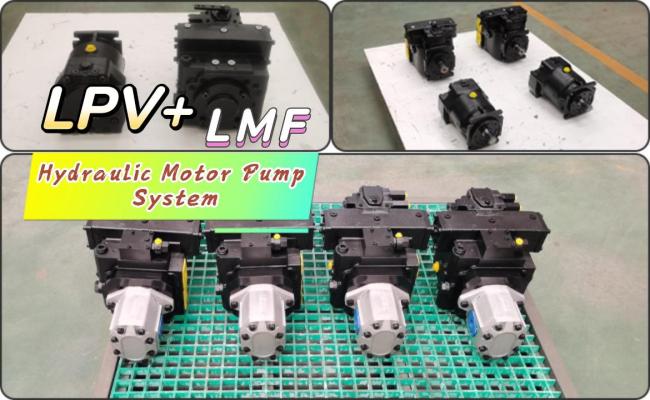 harvester hydraulic motor and pump system