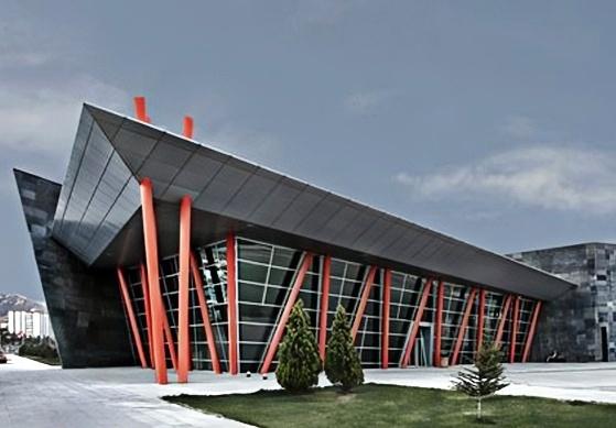 Steel frame building construction detail