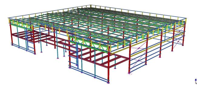 Steel structure application in industrial setting