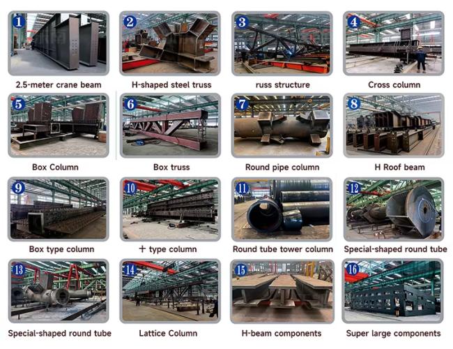 Large steel frame warehouse showing clear span construction