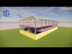 Prefab Steel Structure Construction Vegetable Workshop Steel Structure Office Villa Building
