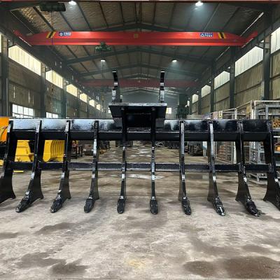 China Força de aço Excavator Raiz Rake para carregador Raiz de recolha Rake à venda