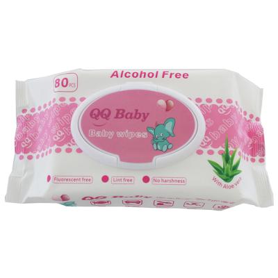 Cina Whosale OEM Brand Baby wet wipes Manufacturer with Aloe/black tea scent or perfume free in vendita