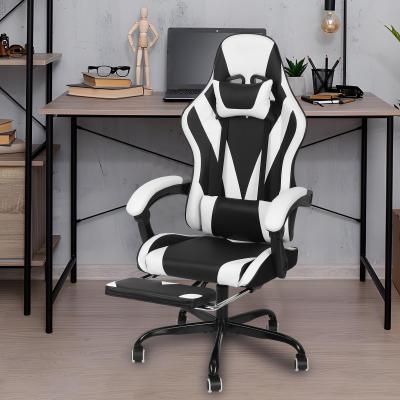 Chine Chaise de jeu de course ergonomie vidéo en cuir synthétique à dos élevé avec repose-pieds ALINUNU à vendre