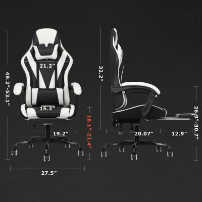 Chine Chaise de jeu de course ergonomie vidéo en cuir synthétique à dos élevé avec repose-pieds ALINUNU à vendre