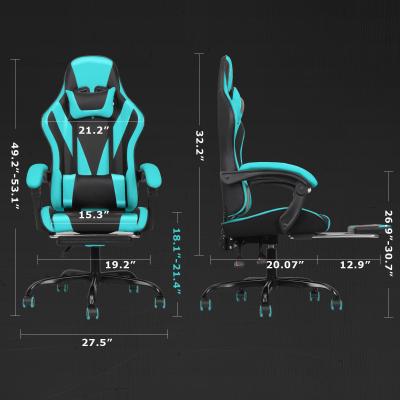 Chine Moderne design haut dos vidéo ergonomie chaise de jeu de course avec repose-pieds abordable à vendre
