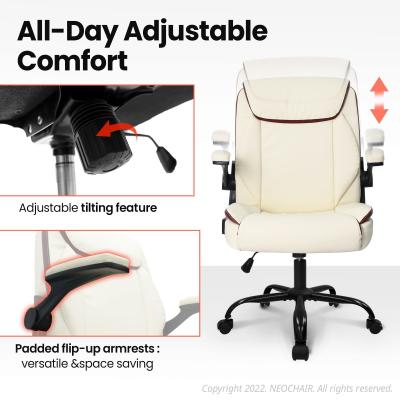 Chine Chaise de bureau à domicile réglable avec appuie-bras et roues pivotantes à vendre