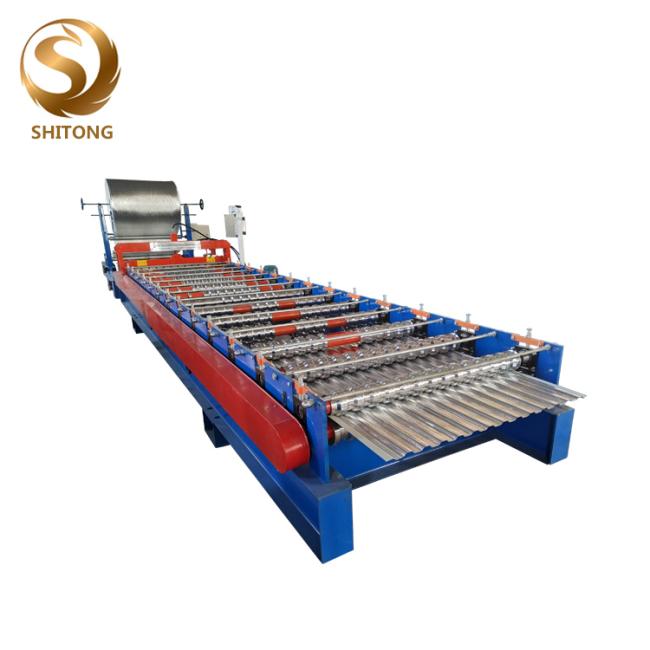trapezoidal metal roofing panel roll forming machine with laminating