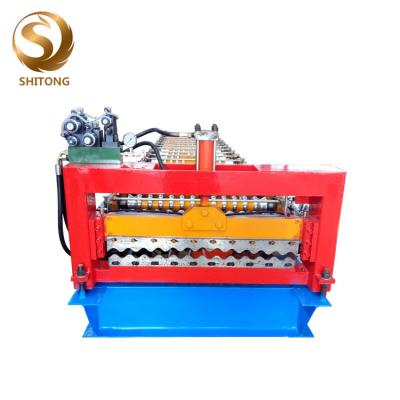 Китай 836 type corrugated profile roof panel roll forming machine with plc control продается