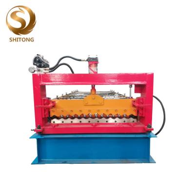 Китай 836 type corrugated profile roof panel roll forming machine with plc control продается