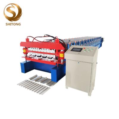 Chine 2 types couche en aluminium de fer de profil double ont ridé le petit pain de profil d'acier de tôle formant la machine à vendre