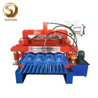 중국 Double Layer corrugated color And Trapezoidal Roof Sheet steel Roll Forming Machine 판매용