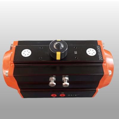 China Compact Rack And Pinion Pneumatic Actuator Hard Anodized Aluminum Rotary Valve Actuators for sale