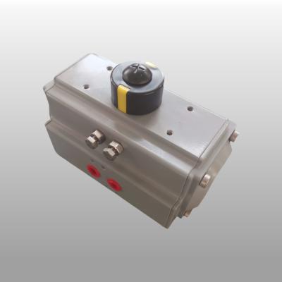 China OEM Quarter Turn Valve Actuator Silver Black Rack And Pinion Pneumatic Actuator for sale