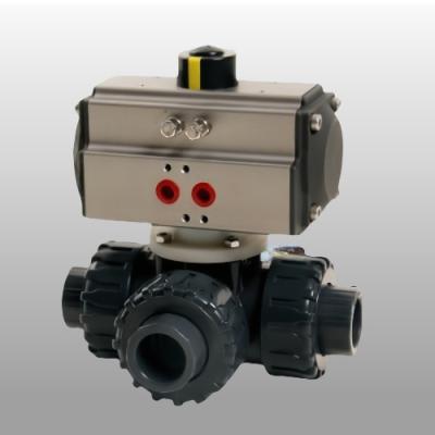 China PVC UPVC Pneumatic Ball Valve Explosion Proof Air Actuated Ball Valves for sale
