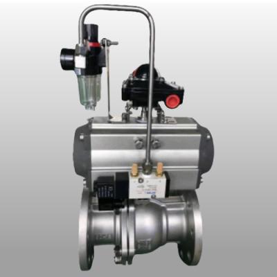 China Double Acting Stainless Steel Ball Valves Spring Return Pneumatic Control Ball Valve for sale