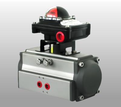 China Hard Anodized Aluminum Alloy Pneumatic Valve Actuator With Limit Switch Box for sale